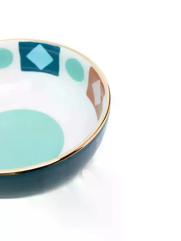 La DoubleJ Geometric-pattern Porcelain Bowl
