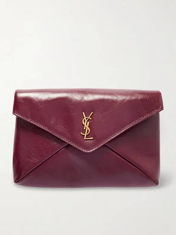 Saint Laurent Cassandre Large Clutch - Red