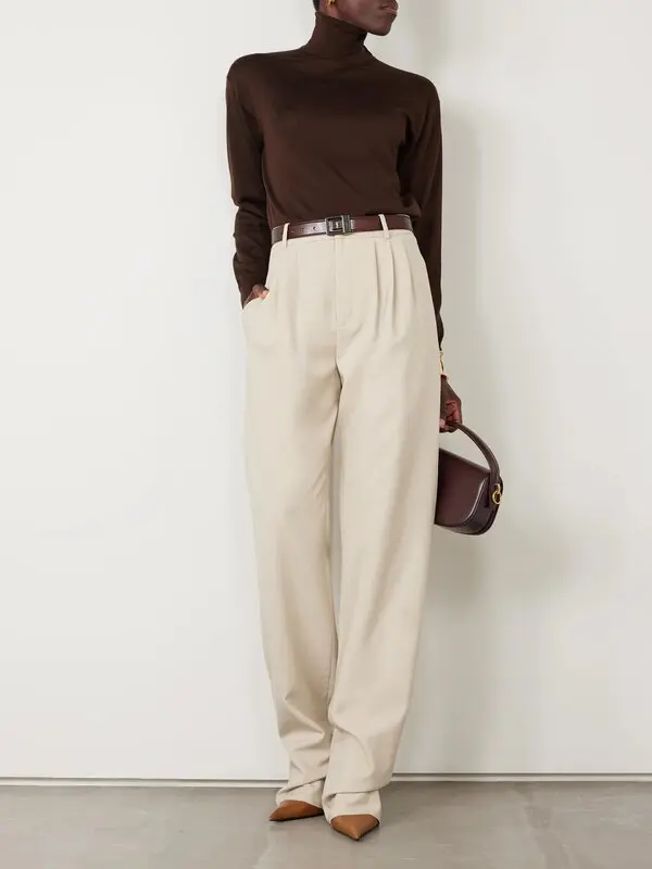 Saint Laurent Wool, Cashmere And Silk-blend Turtleneck Sweater