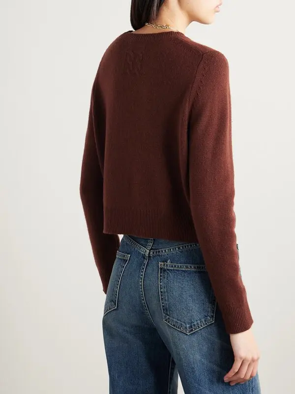 NILI LOTAN Venus Cropped Cashmere Jumper