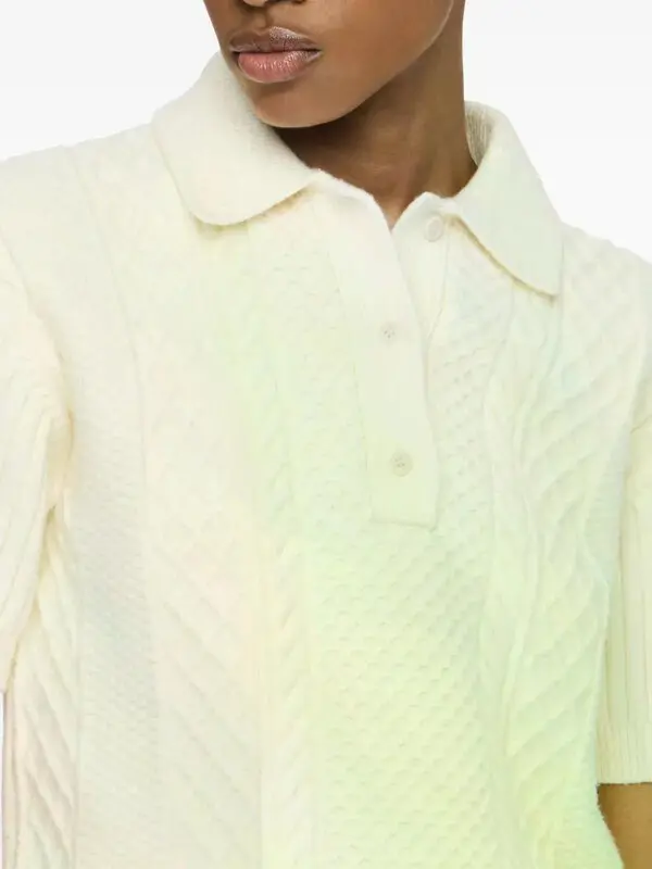JW Anderson Cable Knit Polo Top