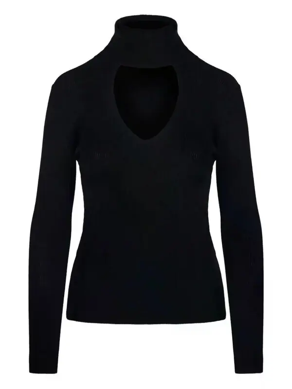 P.a.r.o.s.h Cut-out Wool Jumper - Black
