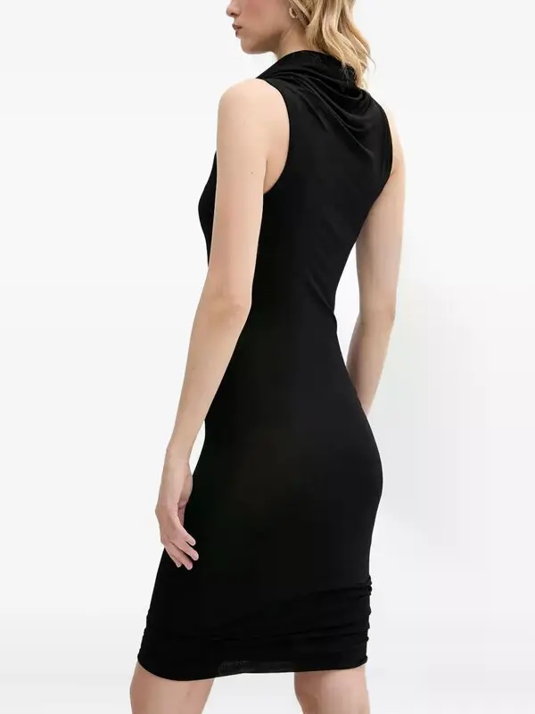 Rick Owens Sleeveless Draped Midi Dress - Black