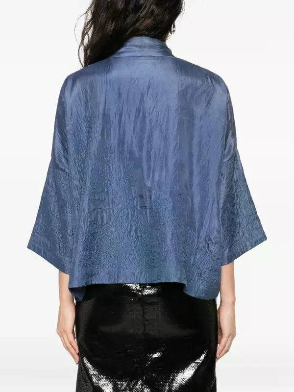 YAVI Textured Silk Jacket