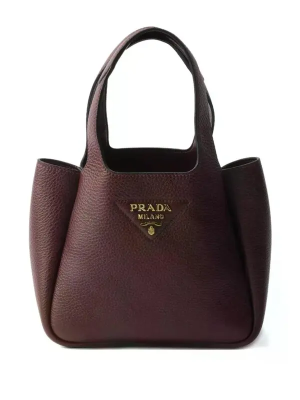 Prada Leather Top Handle Mini Bag - Red