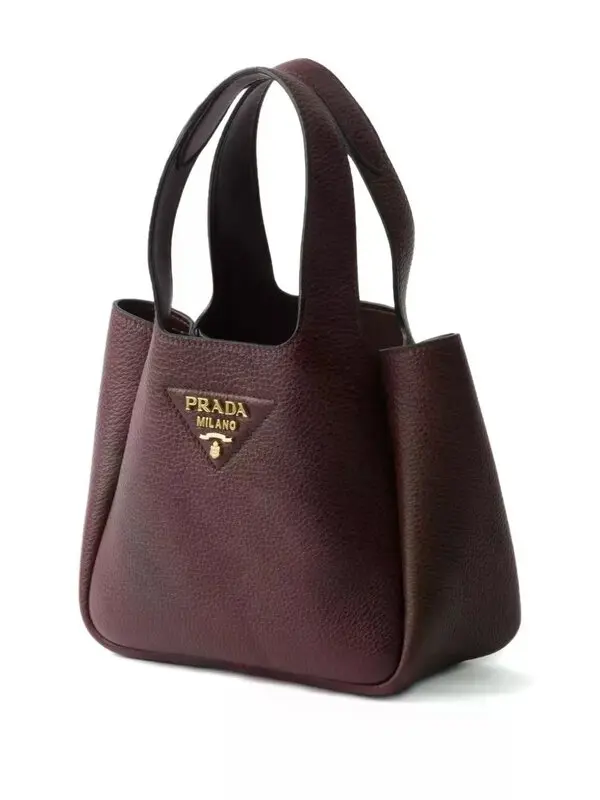 Prada Leather Top Handle Mini Bag - Red