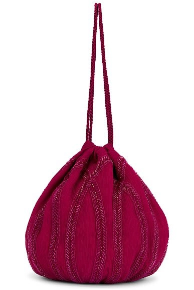 Saint Laurent Supple Pochon Bag - Red Berries
