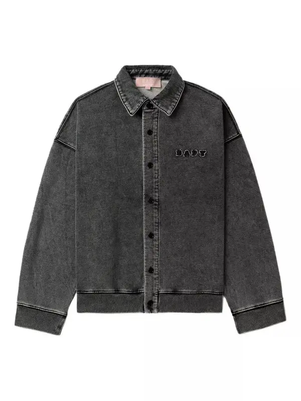 A BATHING APE Logo-embroidered Button-down Shirt - Grey