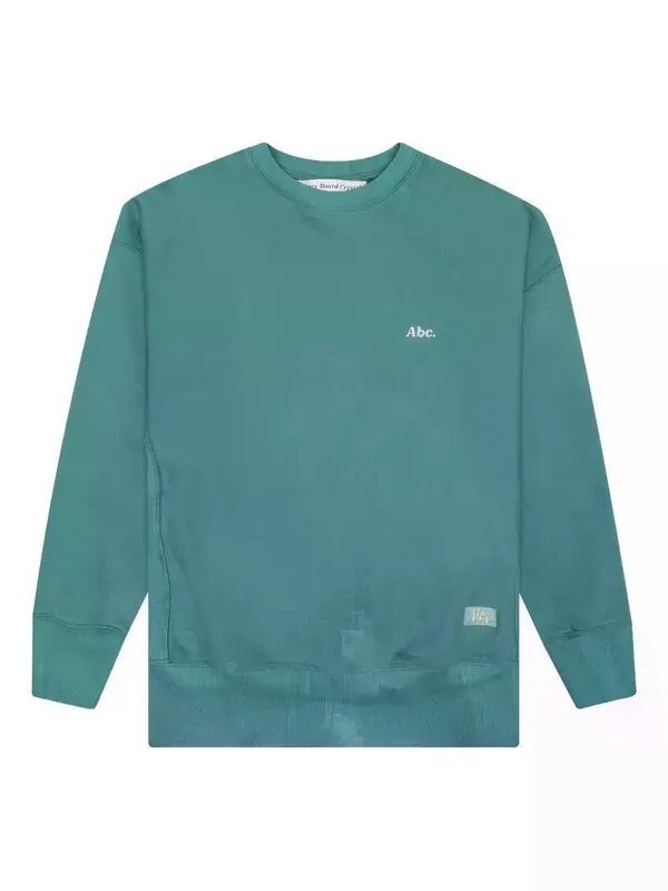 ADVISORY BOARD CRYSTALS Logo-embroidered Crew-neck Sweatshirt - Blue
