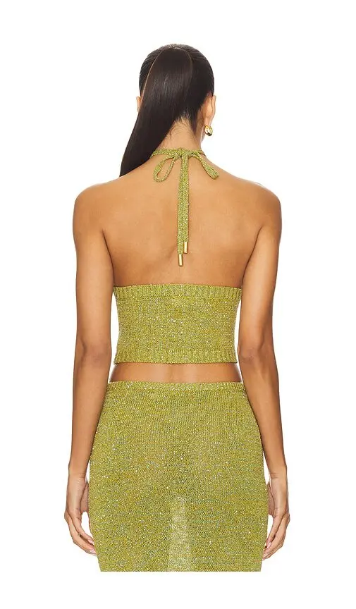 ASTA RESORT Teresa Scarf Top - Olive