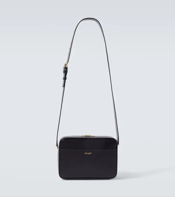 Saint Laurent Paris Leather Camera Case - Black