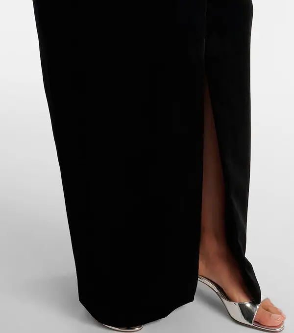 Alessandra Rich Velvet And Georgette Gown