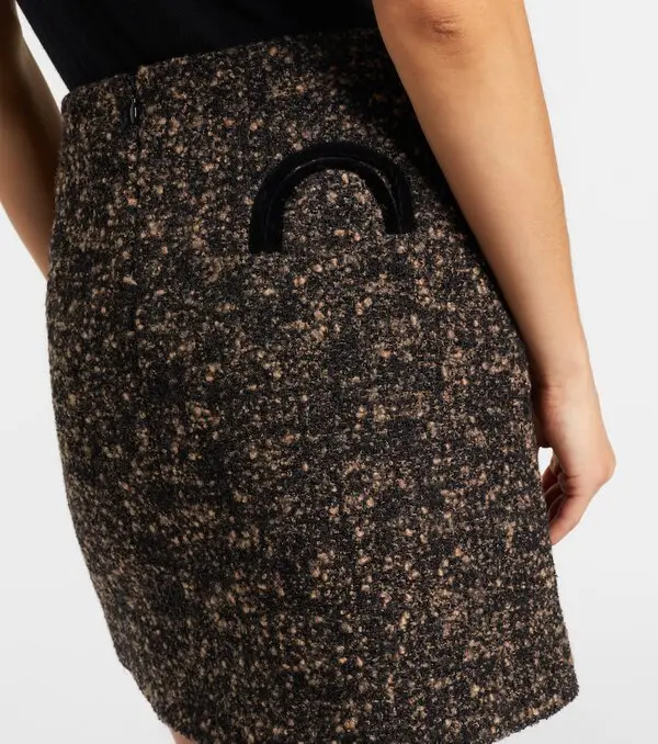 BLAZÉ MILANO Wool-blend Tweed Mini Skirt