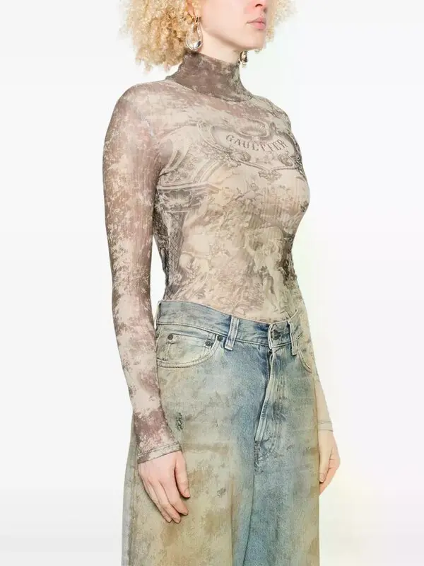 JEAN PAUL GAULTIER Medallion-print Bodysuit