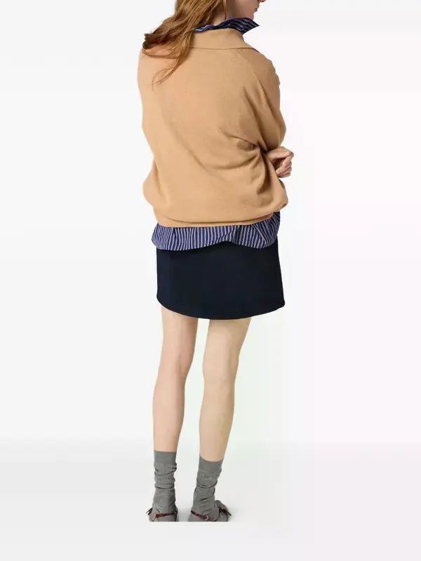 Miu Miu Cashmere Argyle Polo Sweater