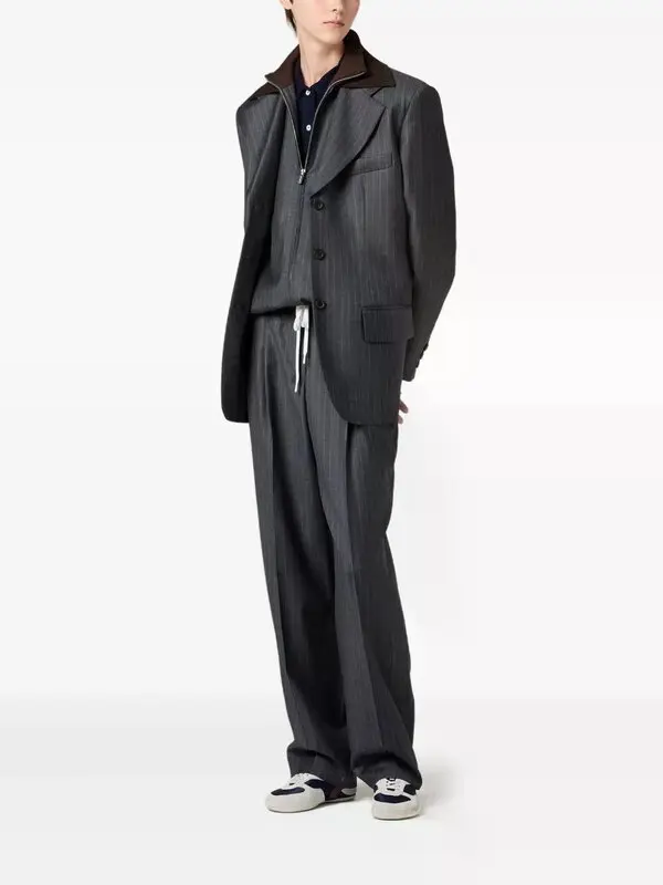 Miu Miu Pinstripe Lapel Jacket - Grey