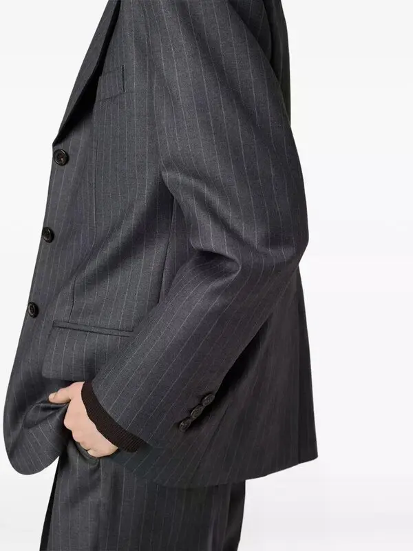 Miu Miu Pinstripe Lapel Jacket - Grey