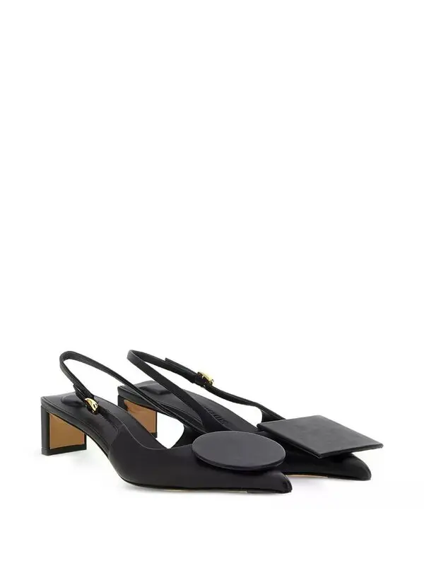 Jacquemus Low Duelo Slingback Pumps - Black