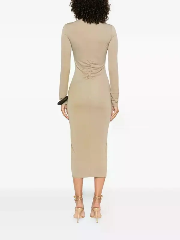 Patrizia Pepe Button-front Draped Midi Dress