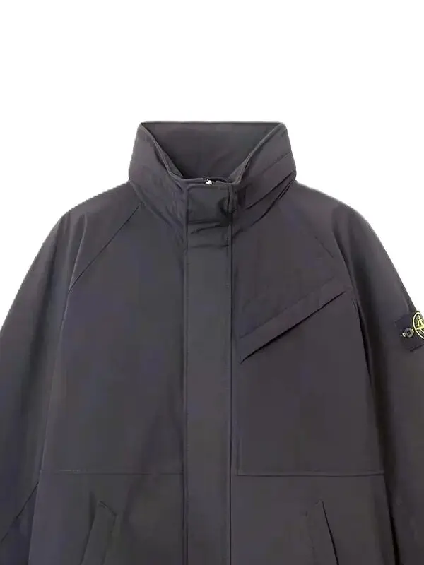 Stone Island High-neck Patch-pocket Coat