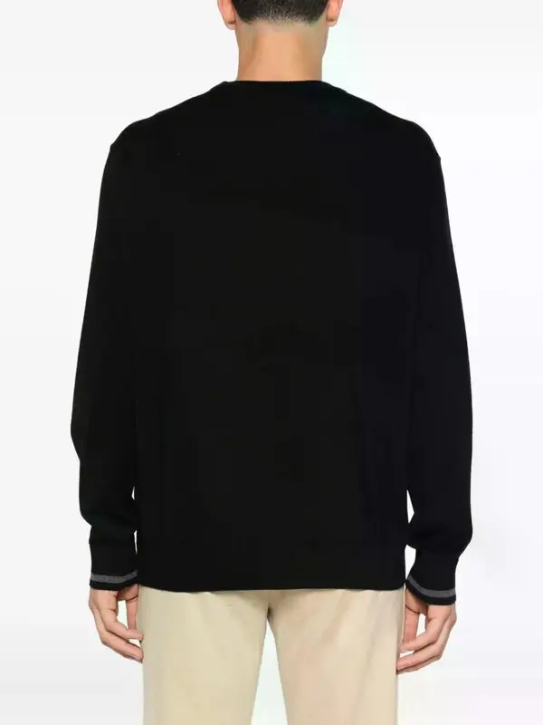 Iceberg Logo Embroidered Wool Sweater