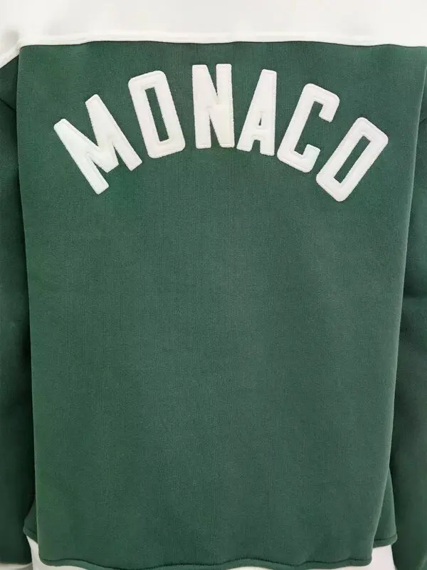 Rhude Embroidered Colour-block Half-zip Sweatshirt - Green
