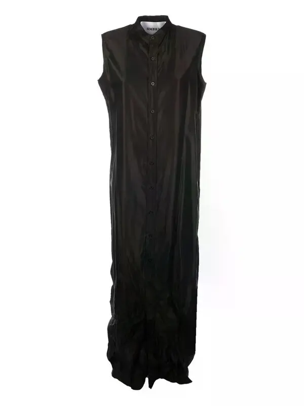 OMBRA MILANO Sleeveless Button-fastening Shirt Dress - Black