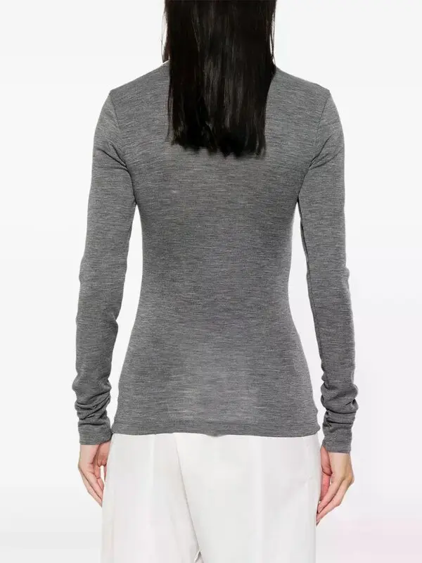 RÓHE Long-sleeved Fine Knit Merino Wool T-shirt