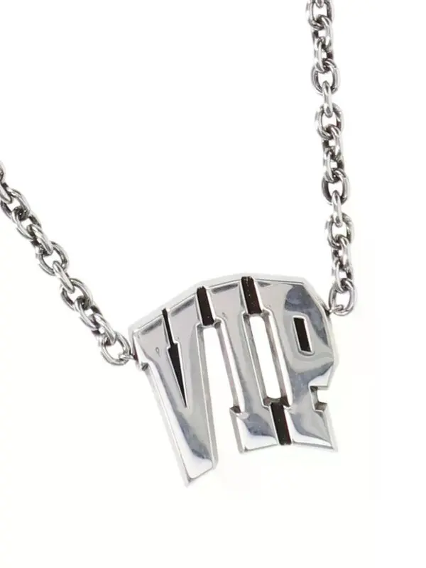 Balenciaga Tone Vip Plaque Necklace
