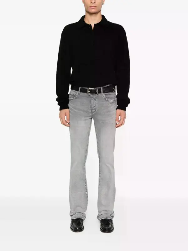 SUNFLOWER Polo-collar Sweater - Black