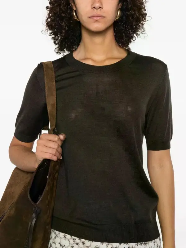 P.a.r.o.s.h Fine Knit Short-sleeved Top
