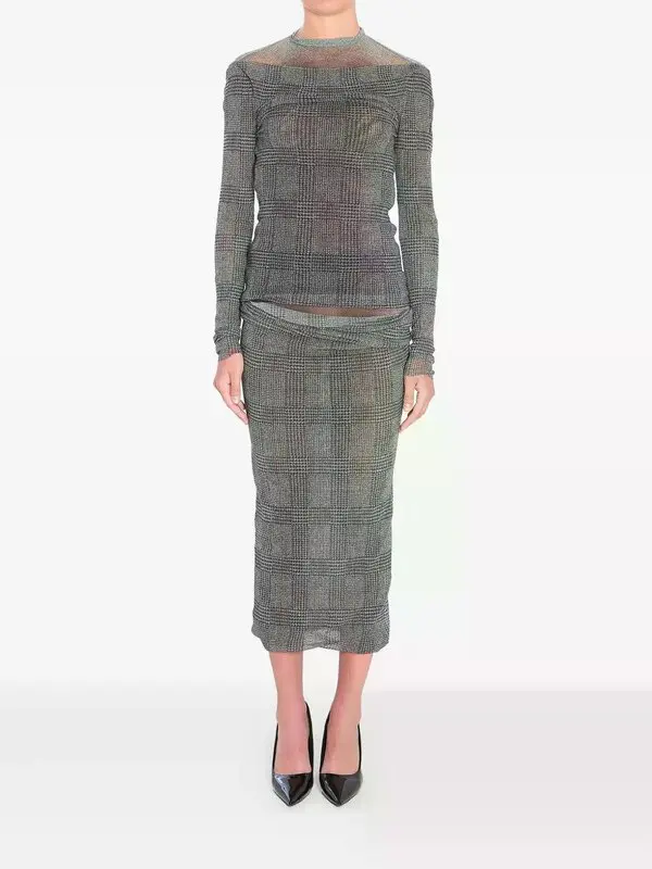 JEAN PAUL GAULTIER Checked Mesh Top