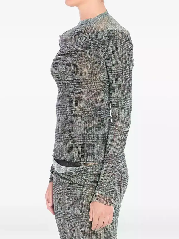 JEAN PAUL GAULTIER Checked Mesh Top