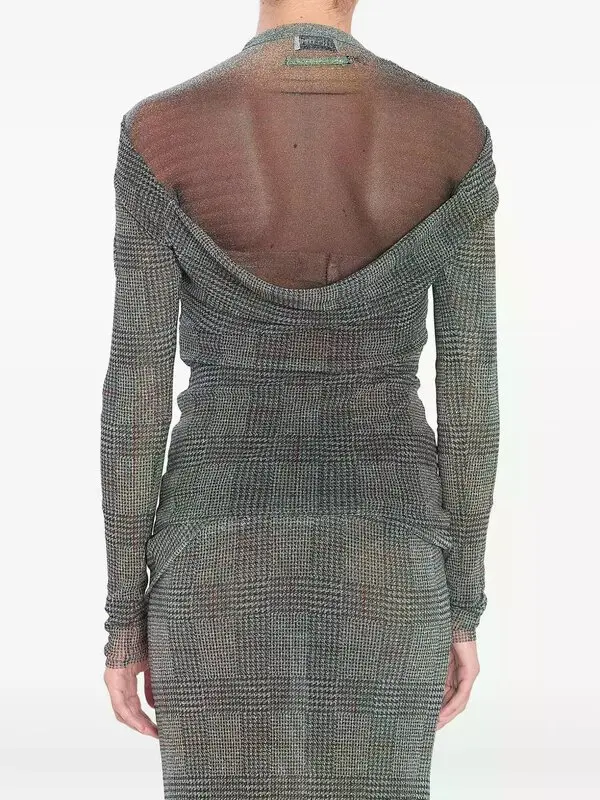 JEAN PAUL GAULTIER Checked Mesh Top