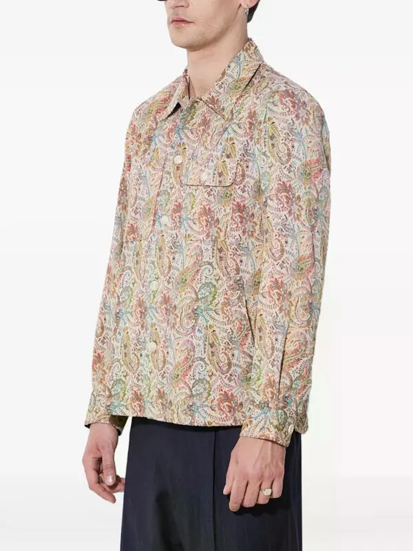 CORRIDOR Paisley-print Long-sleeve Shirt Jacket