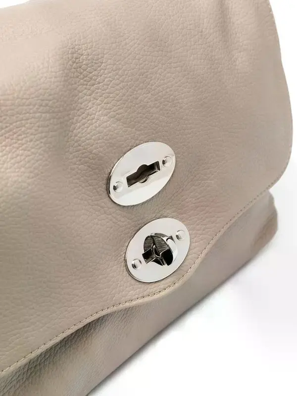 ZANELLATO Stud Detail Leather Shoulder Bag - Neutrals