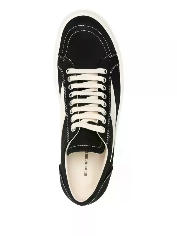 Rick Owens Lace-up Panelled Sneakers - Black