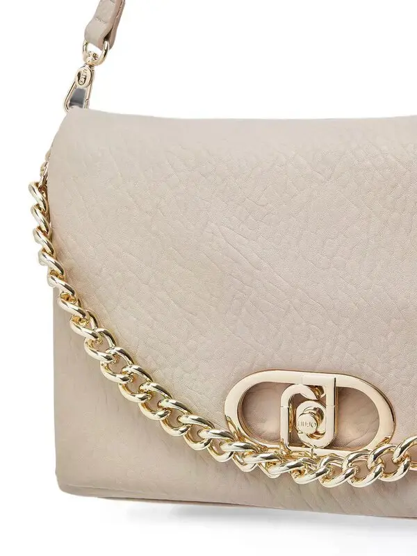 Liu Jo Logo Plaque Chain Strap Shoulder Bag - Neutrals
