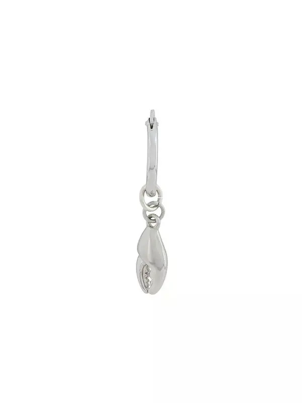TRUE ROCKS Crab Claw Single Earring - Silver