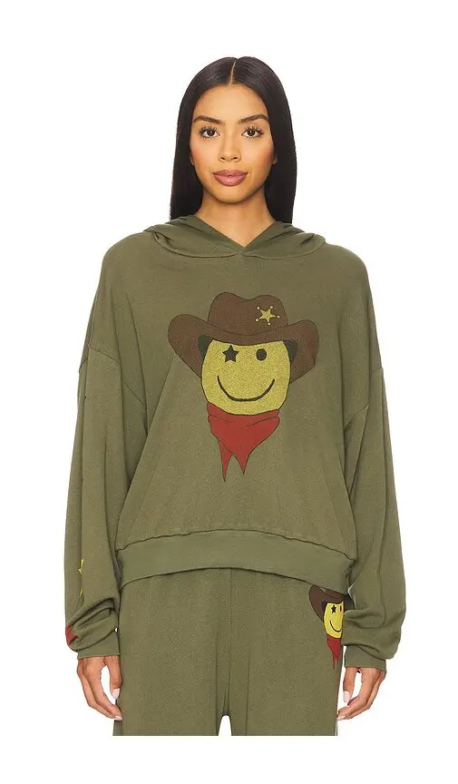 Lauren Moshi Cowboy Happyface Pullover Hoodie In . Also