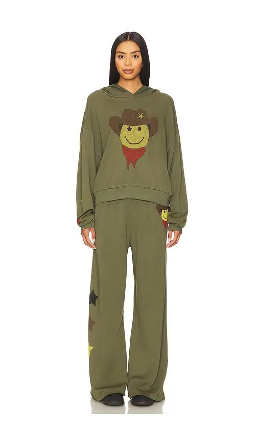 Lauren Moshi Cowboy Happyface Pullover Hoodie In . Also