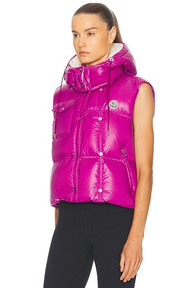 Moncler Pario Quilted Puffer Vest - Wild Aster