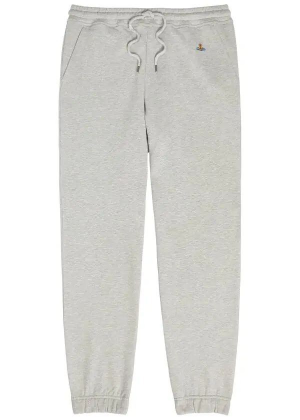 VIVIENNE WESTWOOD Classic Logo-embroidered Cotton Sweatpants - Grey