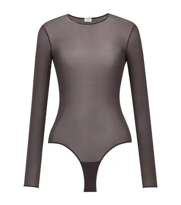Saint Laurent Stretch-jersey Bodysuit - Brown