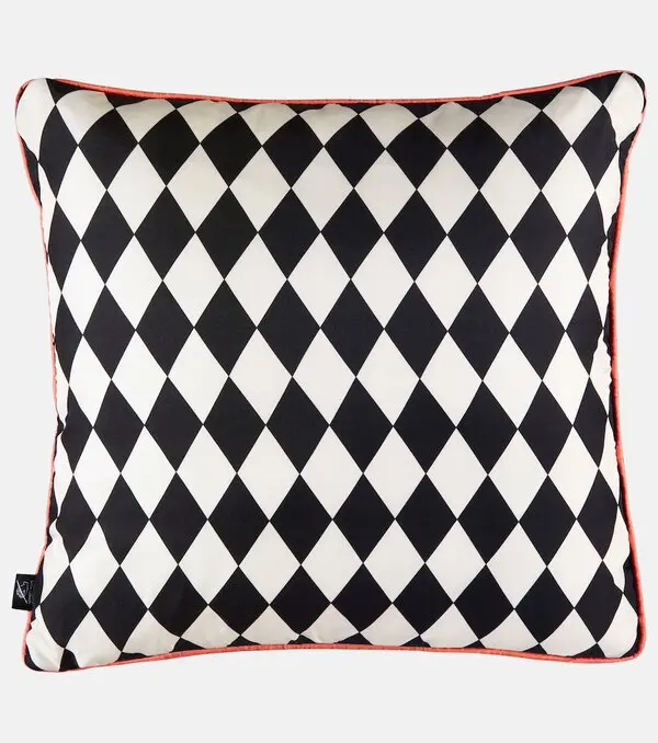 FORNASETTI High Fidelity Silk Cushion