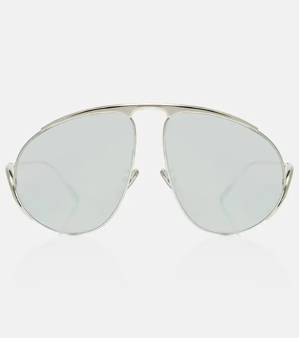 Loewe Hillock Aviator Sunglasses - Silver