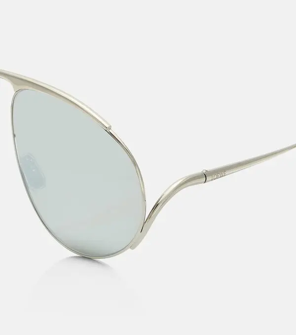 Loewe Hillock Aviator Sunglasses - Silver