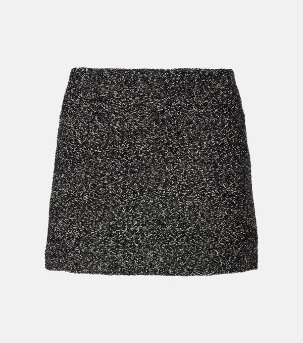 Sportmax Anemone Tweed Miniskirt - Black