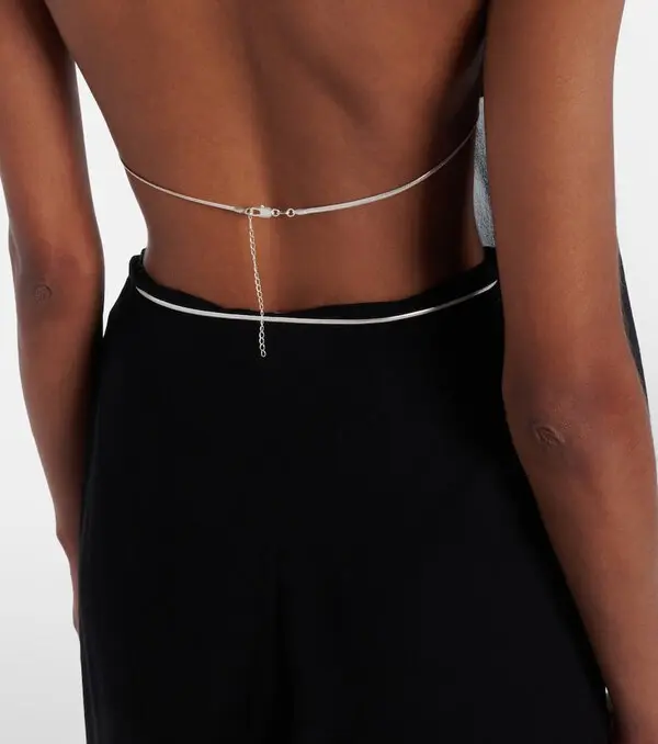 Christopher Esber Open-back Silk Georgette Top