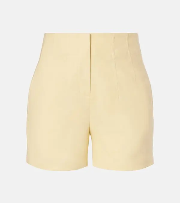 Veronica Beard Brit High-rise Linen-blend Shorts